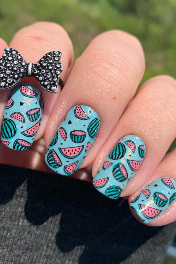 45 Trendy Watermelon Nail Designs for 2025 - Fresh and Fun Ideas