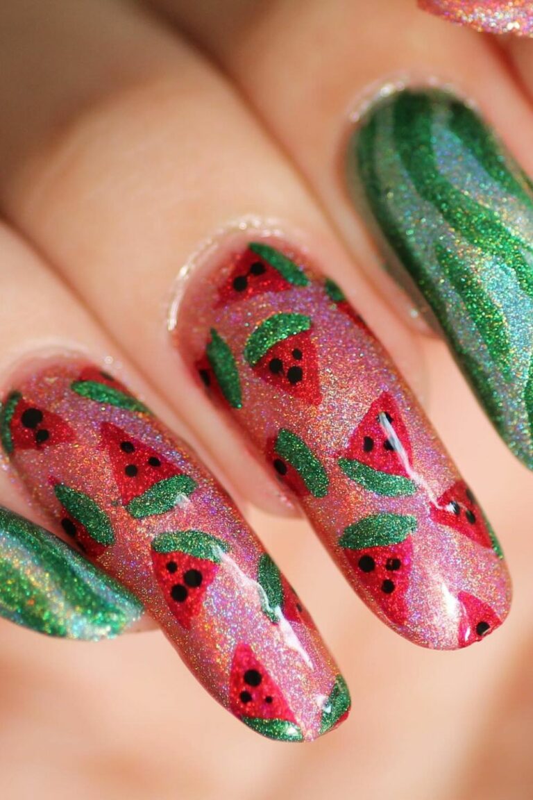 45 Trendy Watermelon Nail Designs for 2025 - Fresh and Fun Ideas