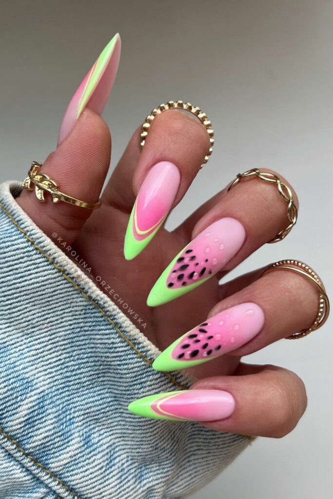 45 Trendy Watermelon Nail Designs for 2025 - Fresh and Fun Ideas