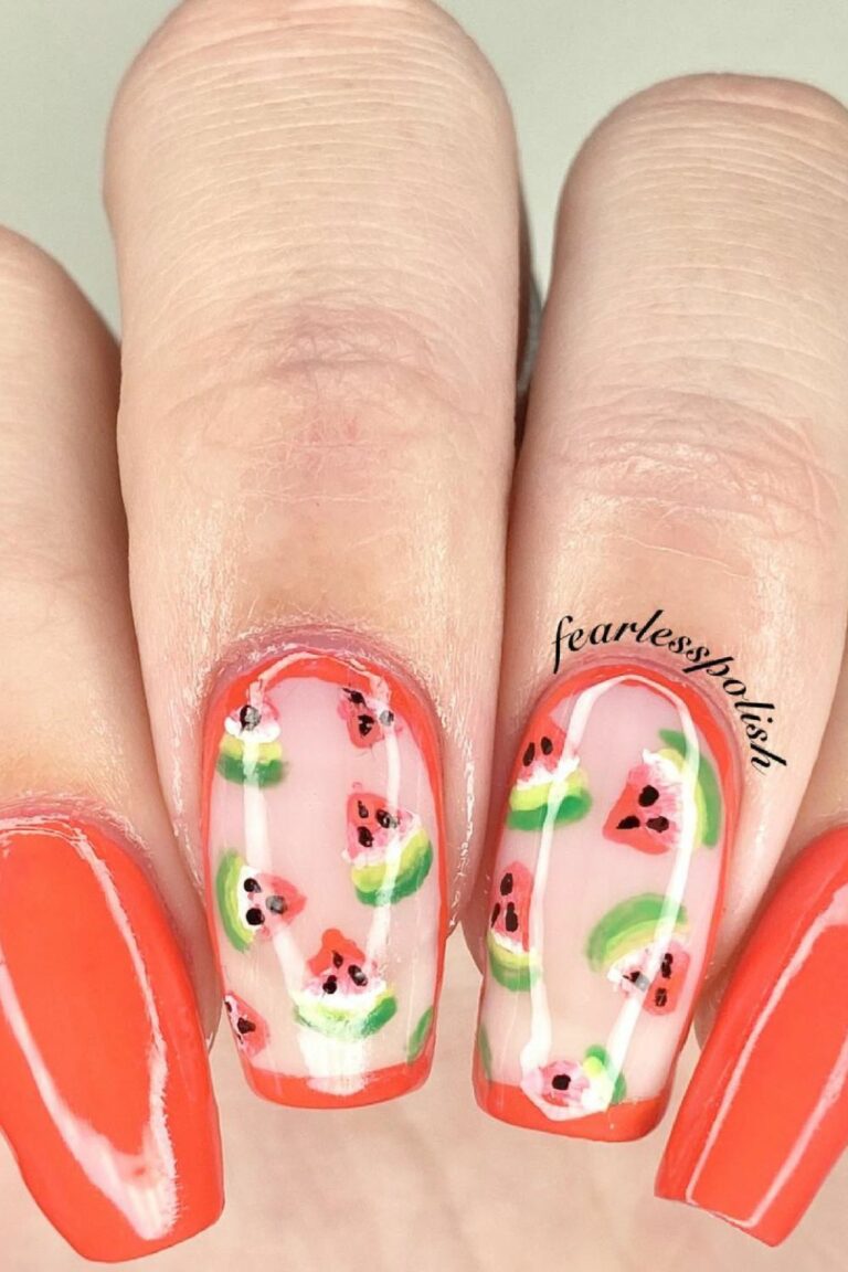 45 Trendy Watermelon Nail Designs for 2025 - Fresh and Fun Ideas