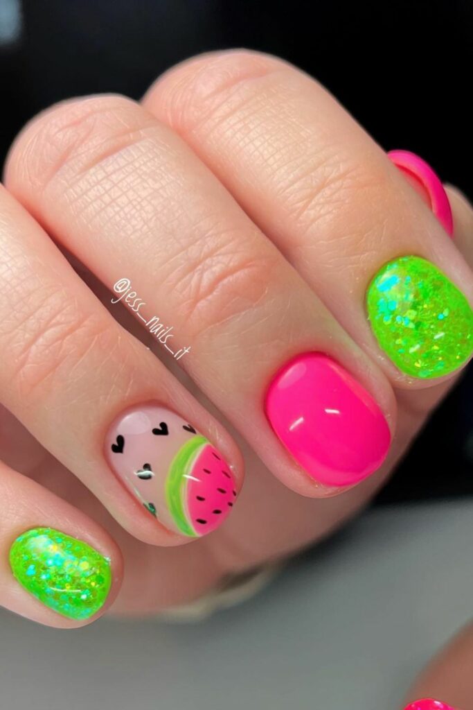 45 Trendy Watermelon Nail Designs for 2025 - Fresh and Fun Ideas
