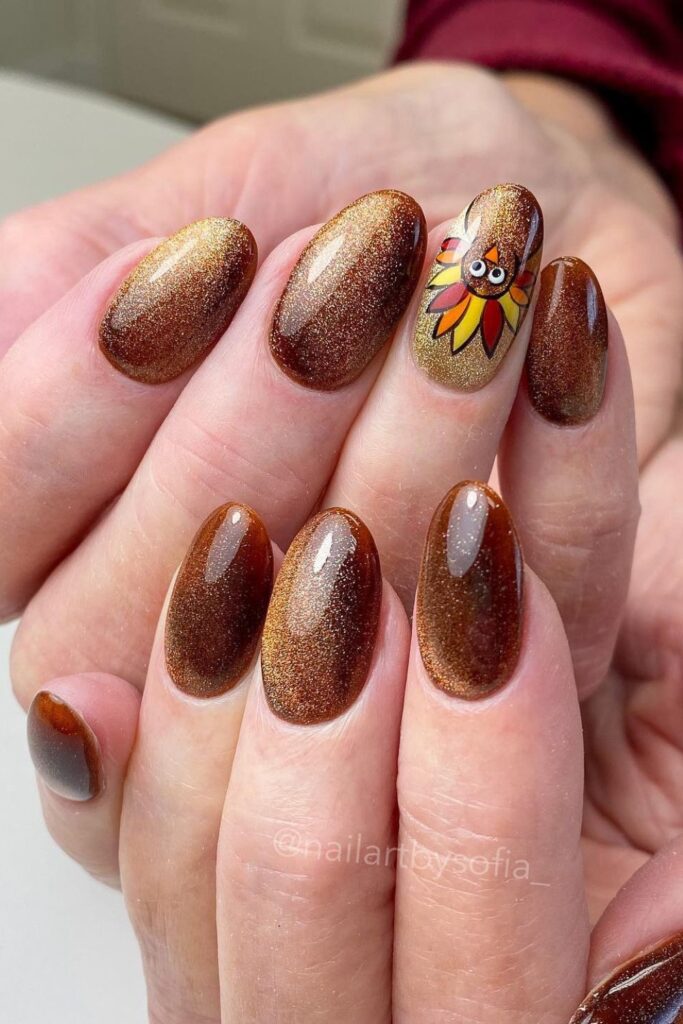 32 Turkey Nails for a Playful Thanksgiving Look in 2025