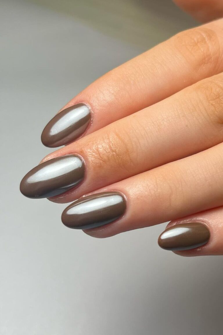50 Chocolate Brown Chrome Nails in 2025 Elegant and Modern Manicure ...
