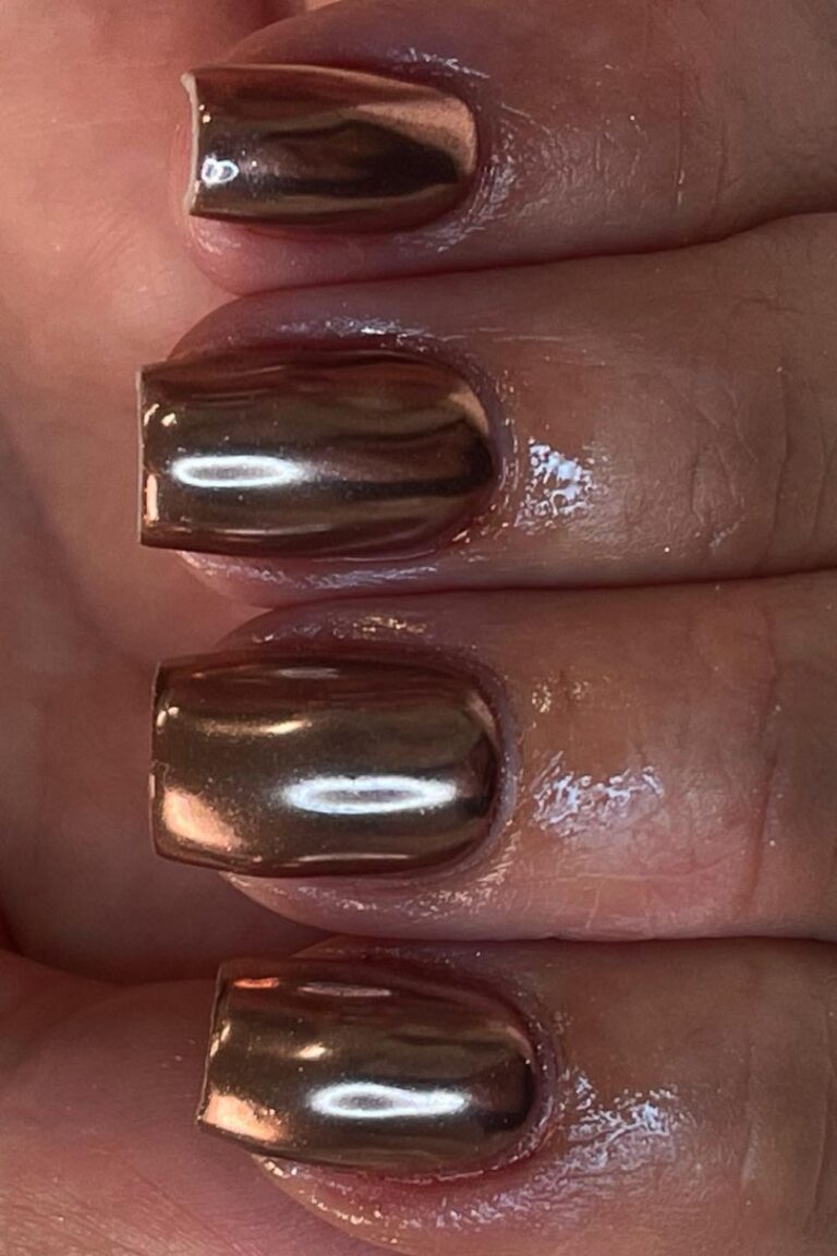 50 Chocolate Brown Chrome Nails in 2025 Elegant and Modern Manicure ...