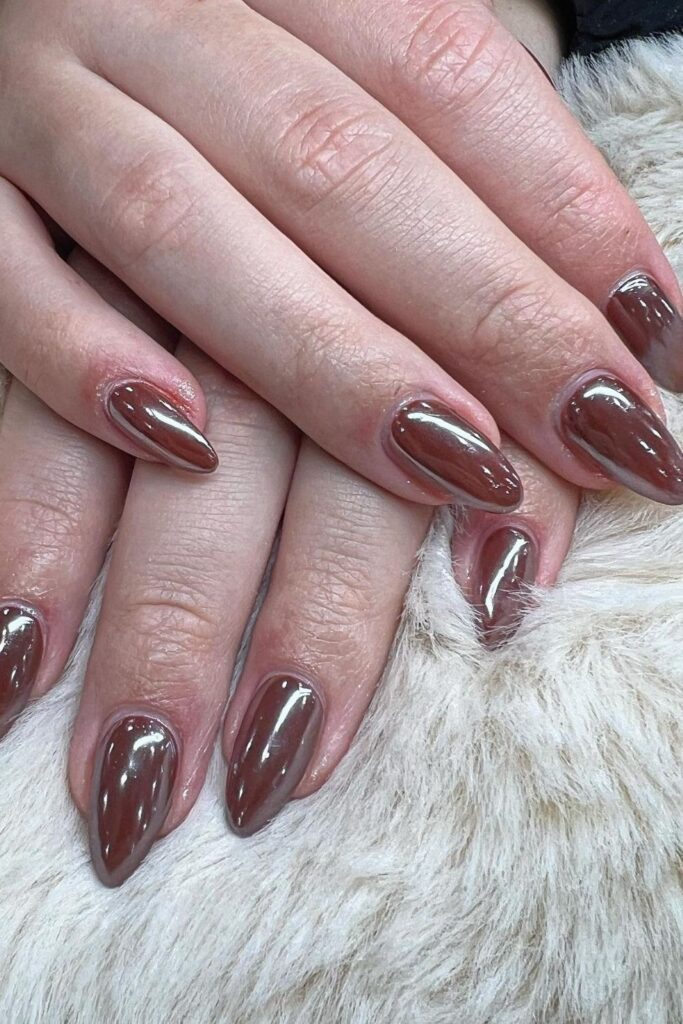 50 Chocolate Brown Chrome Nails in 2026 Elegant and Modern Manicure ...