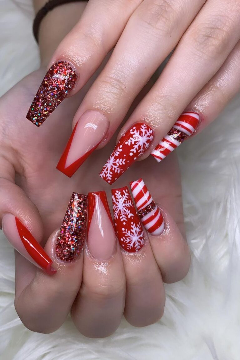 38 Stunning Red Christmas Nail Designs to Brighten Your Holidays