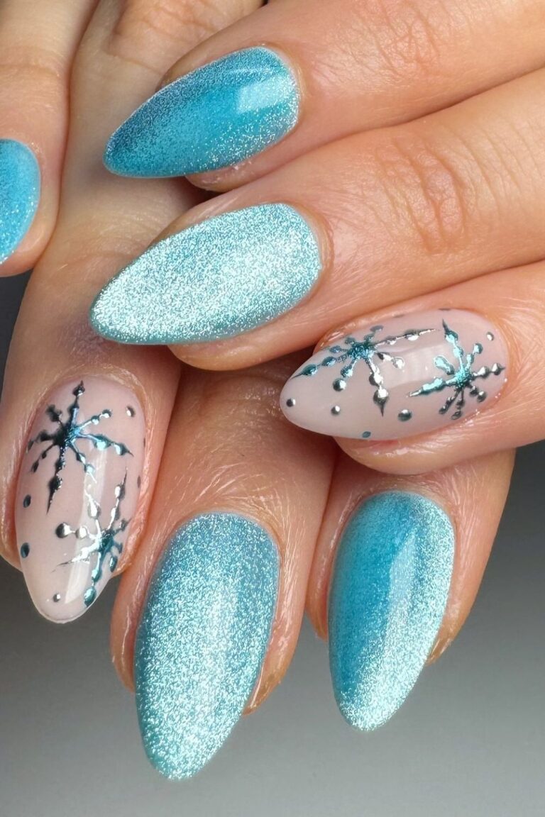 42 Winter Blue Nails in 2025 to Elevate Your Seasonal Style
