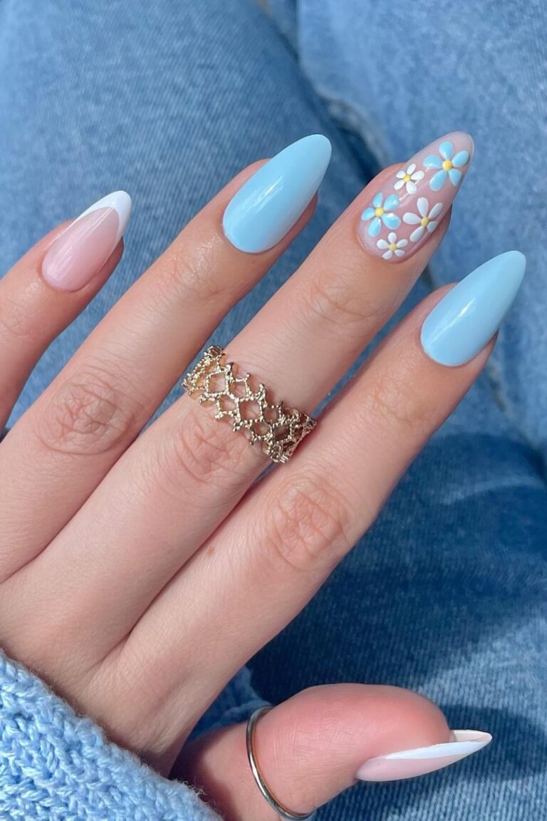 35 Stunning Blue Spring Nails to Refresh Your Look