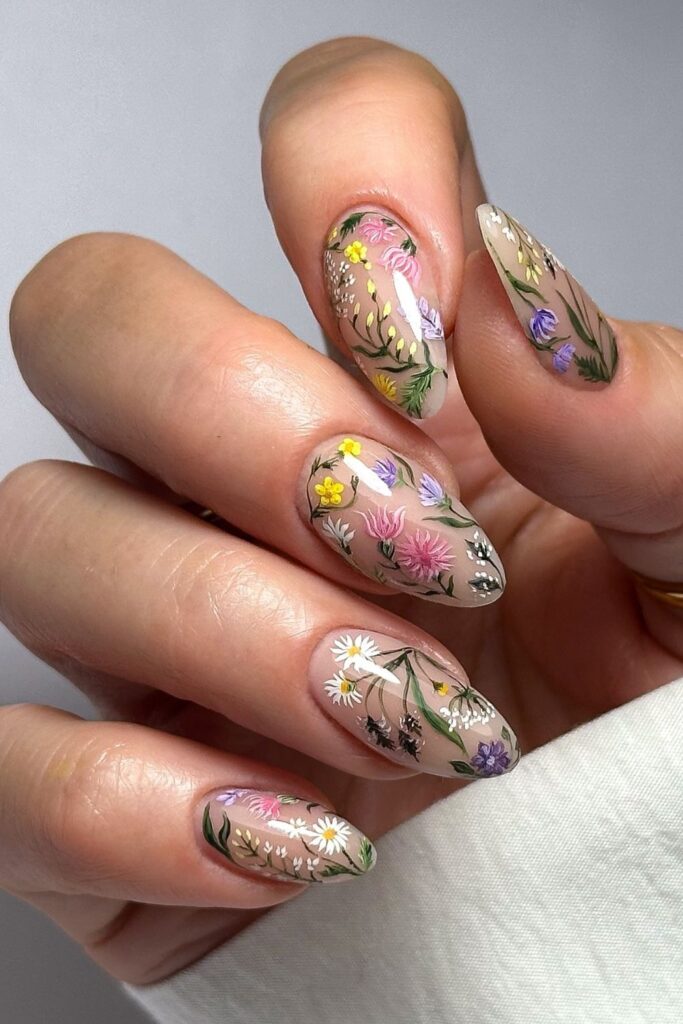 30+ Spring Flower Nail Designs to Refresh Your Look