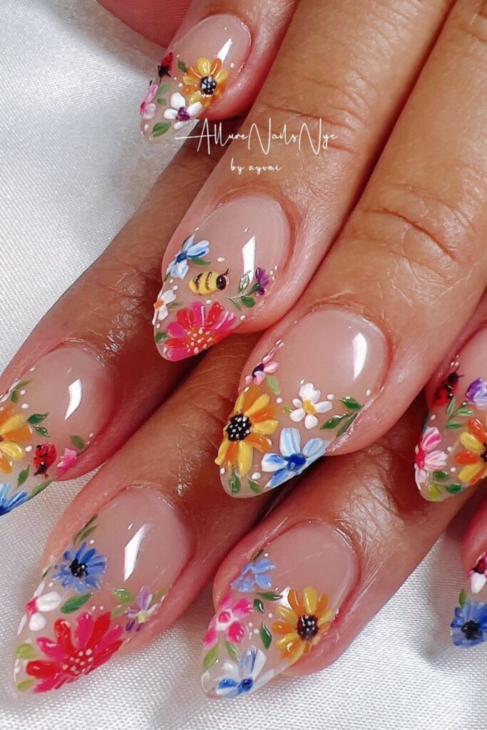 30+ Spring Flower Nail Designs to Refresh Your Look