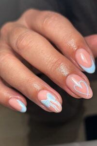 46 Stunning Blue Prom Nails: Trendy Designs for a Glamorous Look