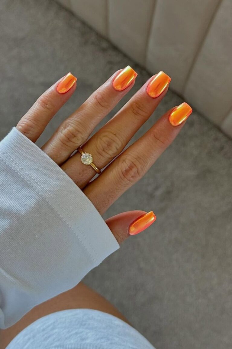 28 Orange Summer Nails That Brighten Up Your Look