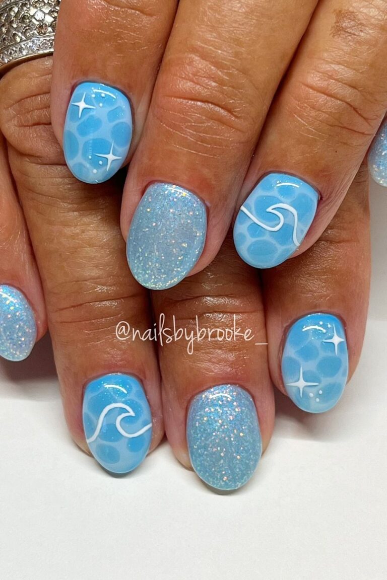 34 Wave Nails Design Ideas for a Chic, Trendy Look
