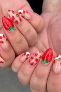 30 Sweet & Juicy Strawberry Nails to Try This Season