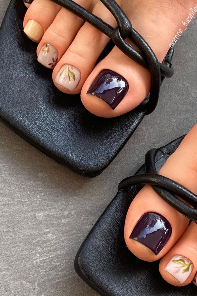 28 Fall Toe Nails: Cozy, Stylish Looks for the Season