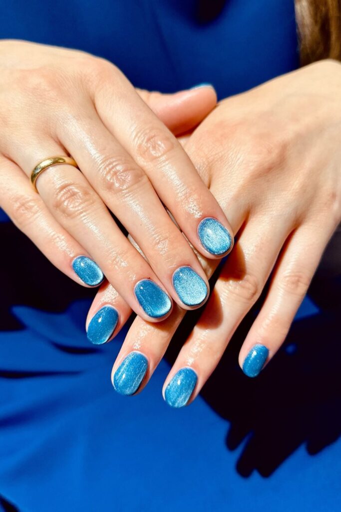 21 Mesmerizing Blue Cat Eye Nails That Will Elevate Your Look - Glam ...