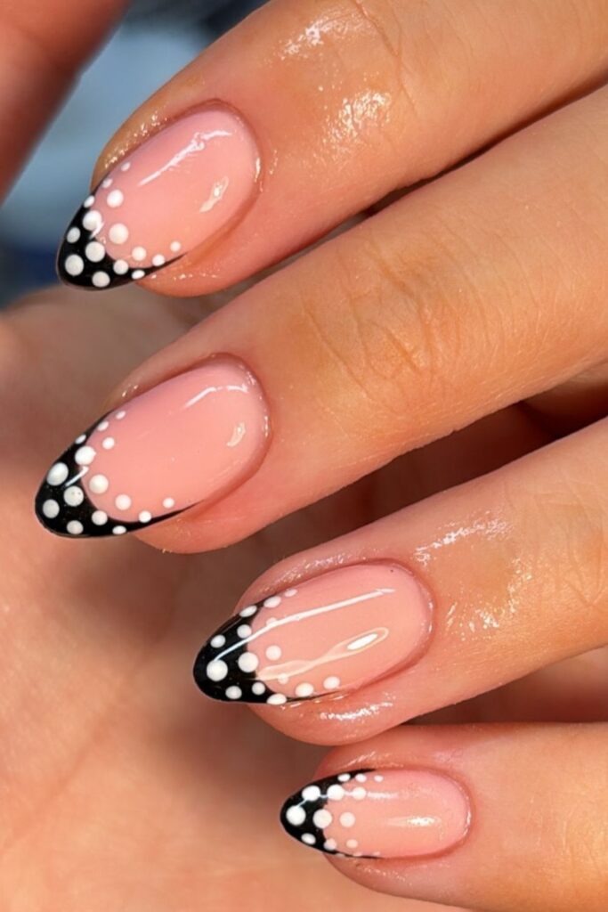 23 Playful French Tip With Polka Dots Nails Ideas for Any Season
